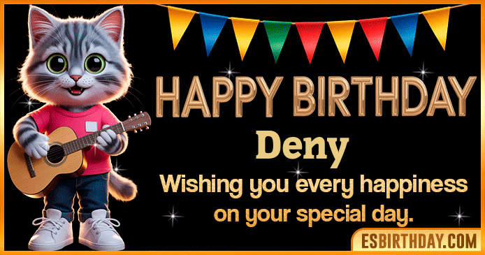 Happy Birthday Deny GIF 🎂 Animated Images, Wishes & Music 【27 GIFs】