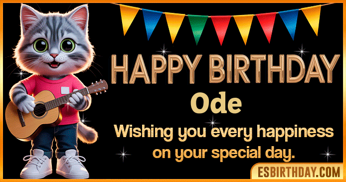Happy Birthday Ode GIF 🎂 Animated Images, Wishes & Music 【27 GIFs】